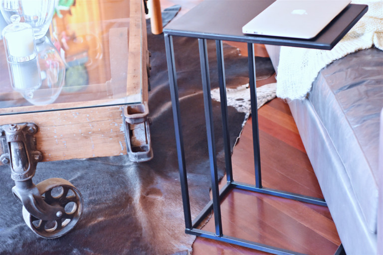 The TL C-Table | Steel C-table from Reclaimed Metal Fencing