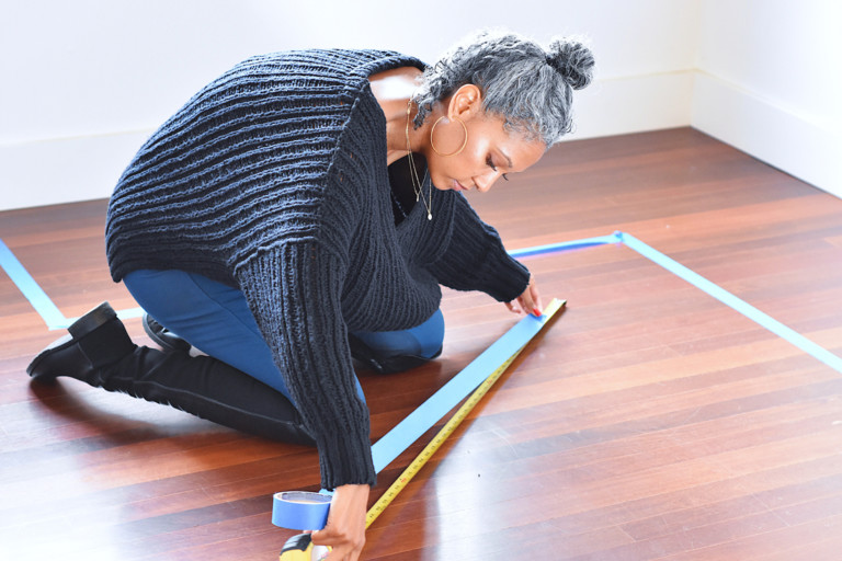 Taping Off My New Cafe Space - Tips for Planning Furniture Layout